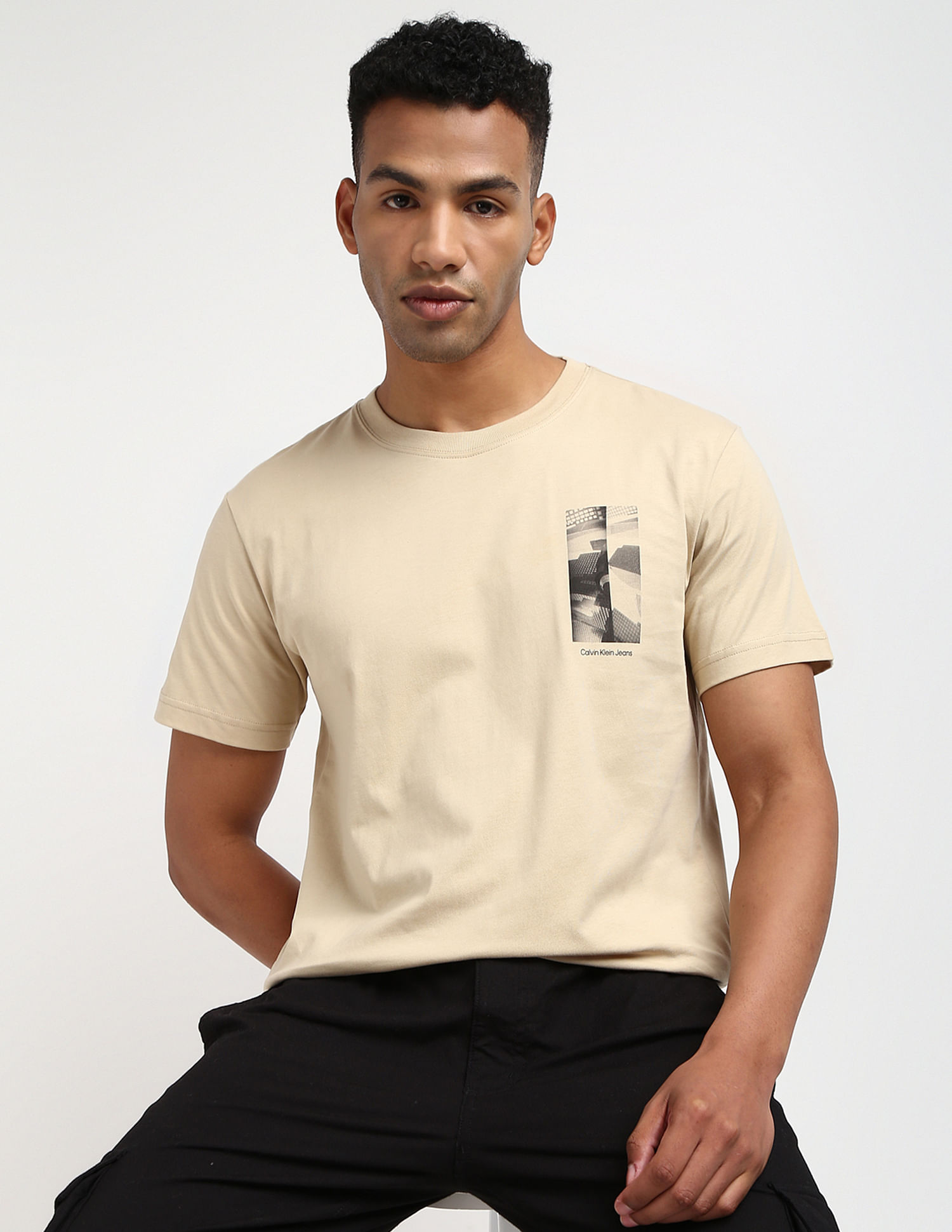 Buy Calvin Klein Organic Cotton City Grid T Shirt NNNOW