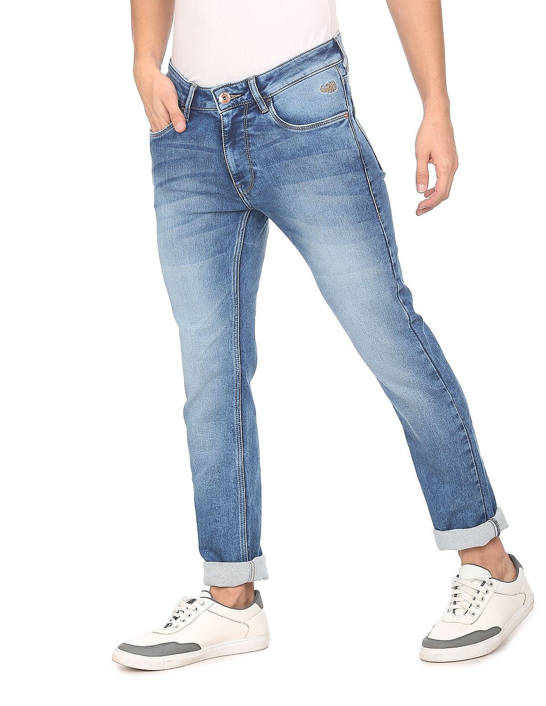 Buy Flying Machine Michael Slim Tapered Fit Faded Jeans - NNNOW.com